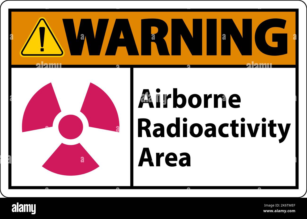 Warning Airborne Radioactivity Area Symbol Sign On White Background ...