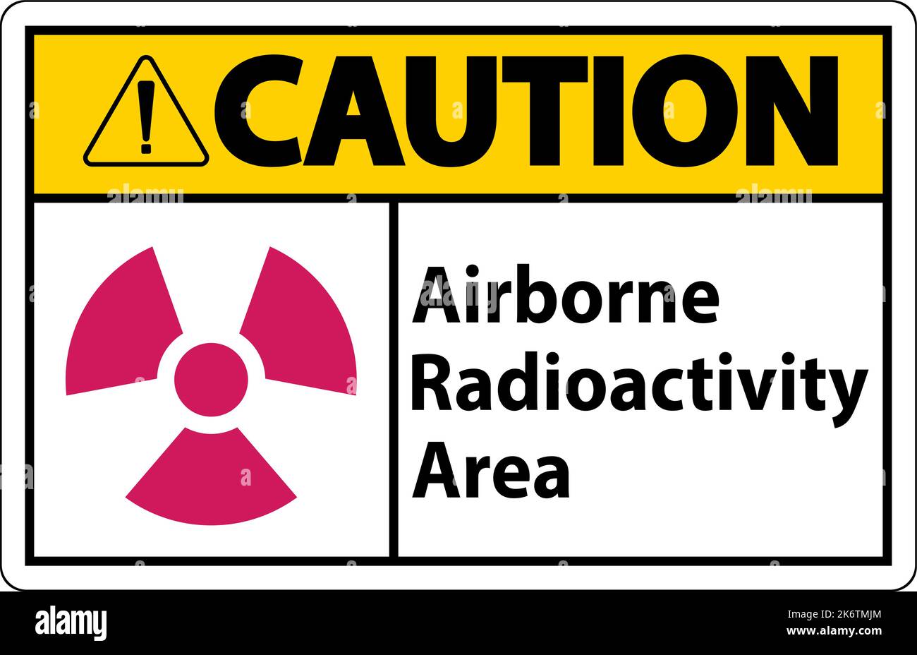 Caution Airborne Radioactivity Area Symbol Sign On White Background ...