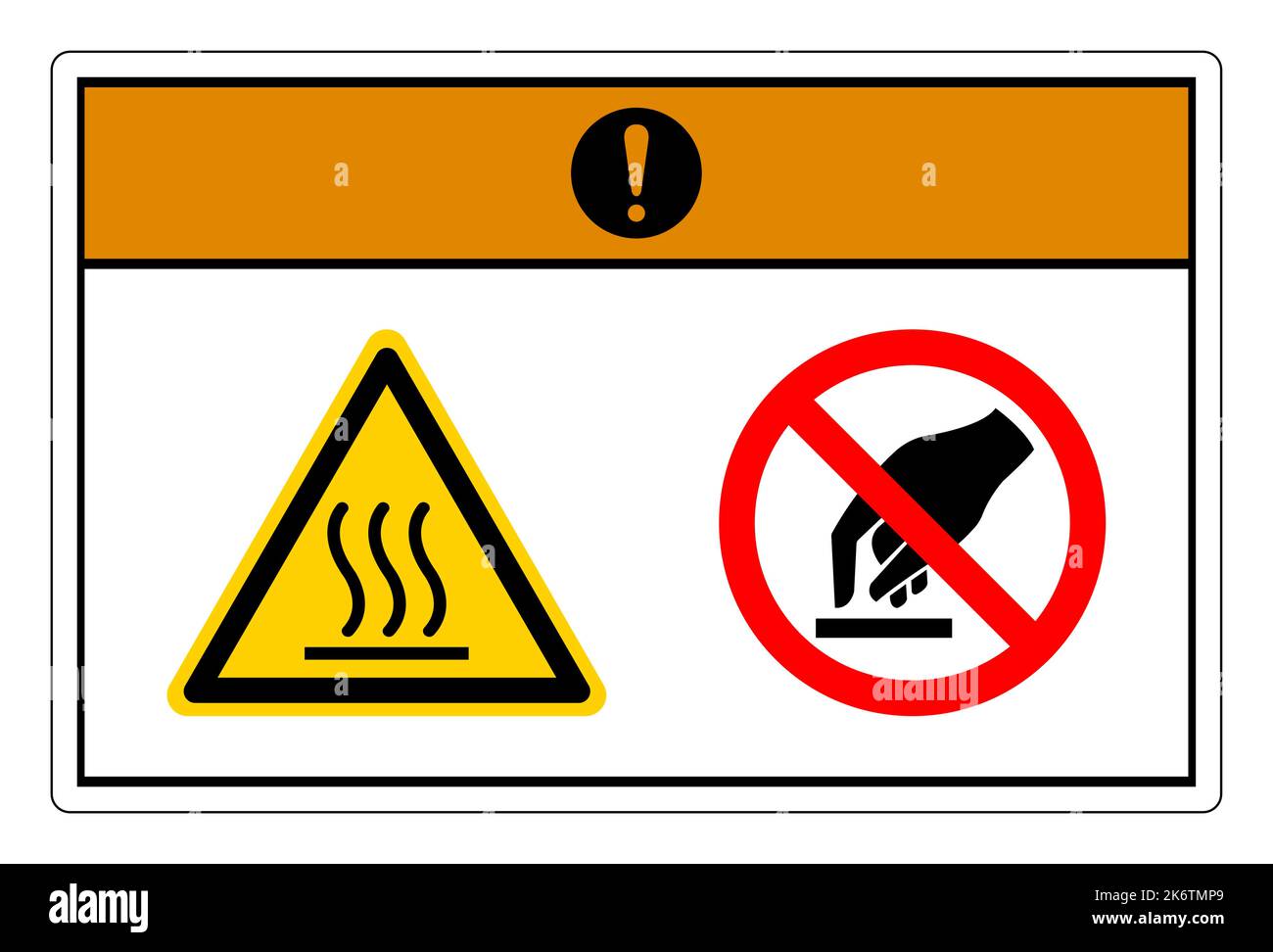 Warning Hot Surface Do Not Touch Symbol Sign On White Background Stock ...
