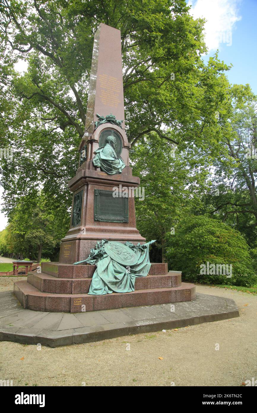 Landgrave monument of Frederick II with coat of arms, count, landgrave ...