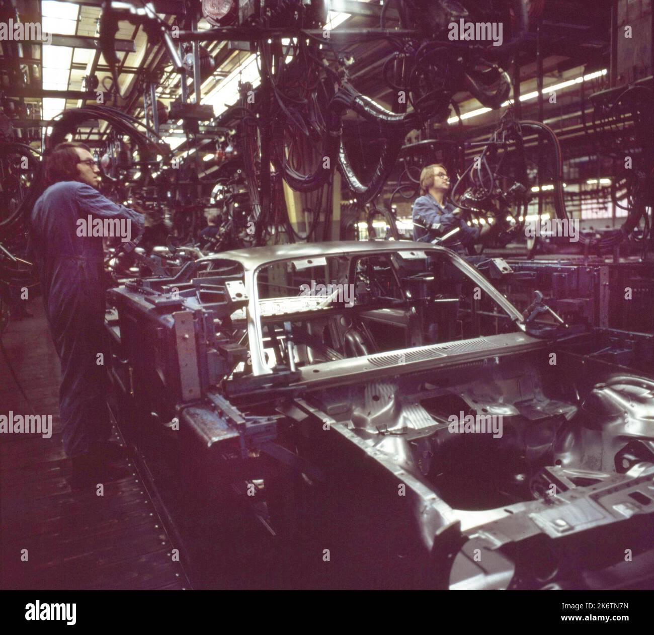 Wolfsburg. VW plant ca. 1972-75. Production Stock Photo - Alamy
