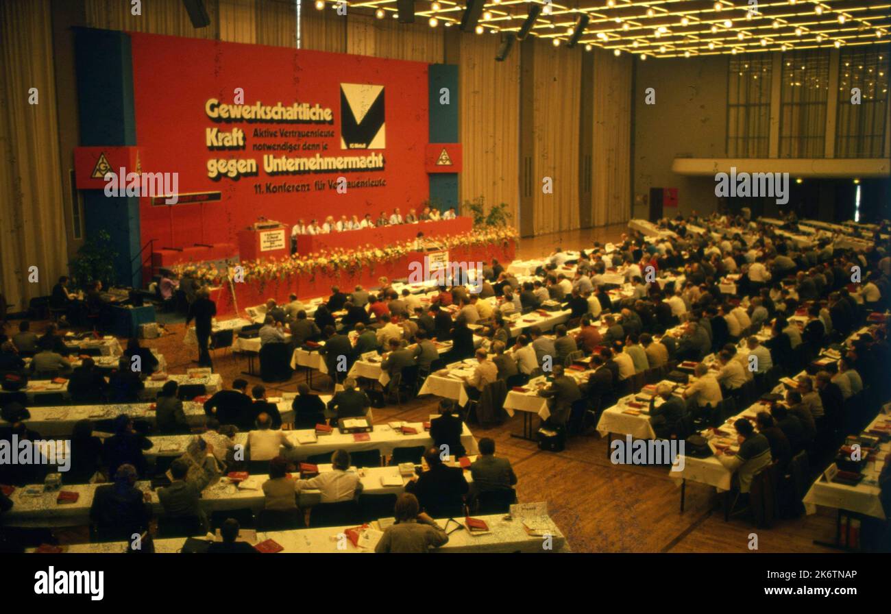 Ruhr area. IG Metall. 11th conference of shop stewards. ca. 1981-2 ...