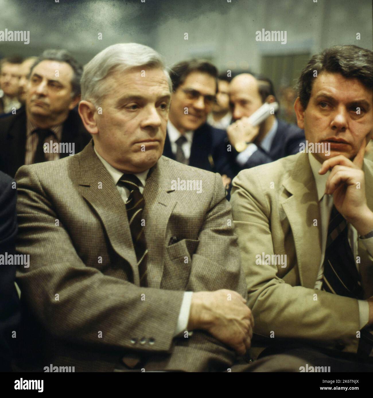 Ruhr area. DGB Conference. Karl Haeunschild (IG Chmie) ca. 1979-80 ...