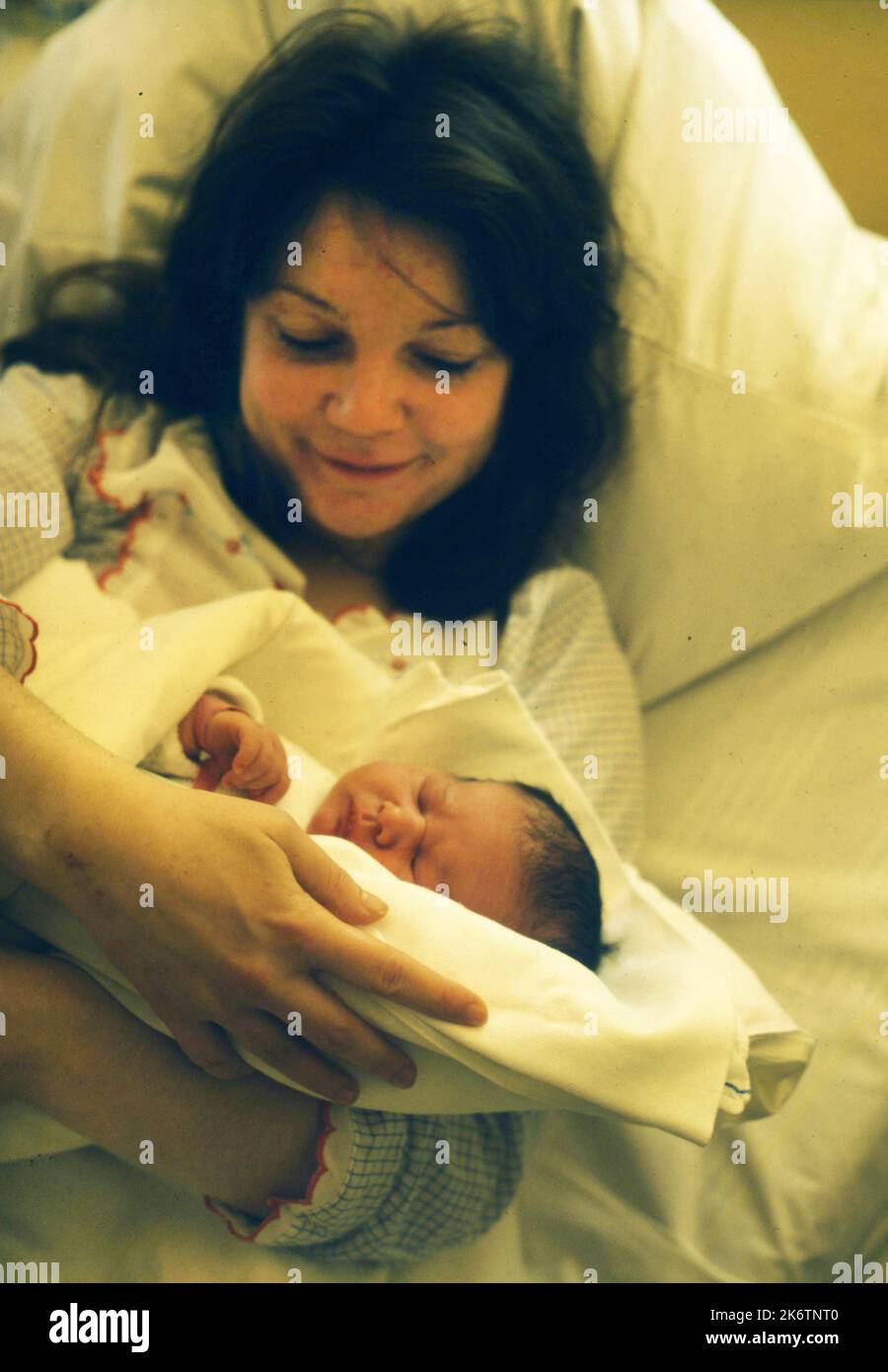 Visite Familie. ca. 1980, Dortmund. Medicine. Hospital. Birth Stock ...