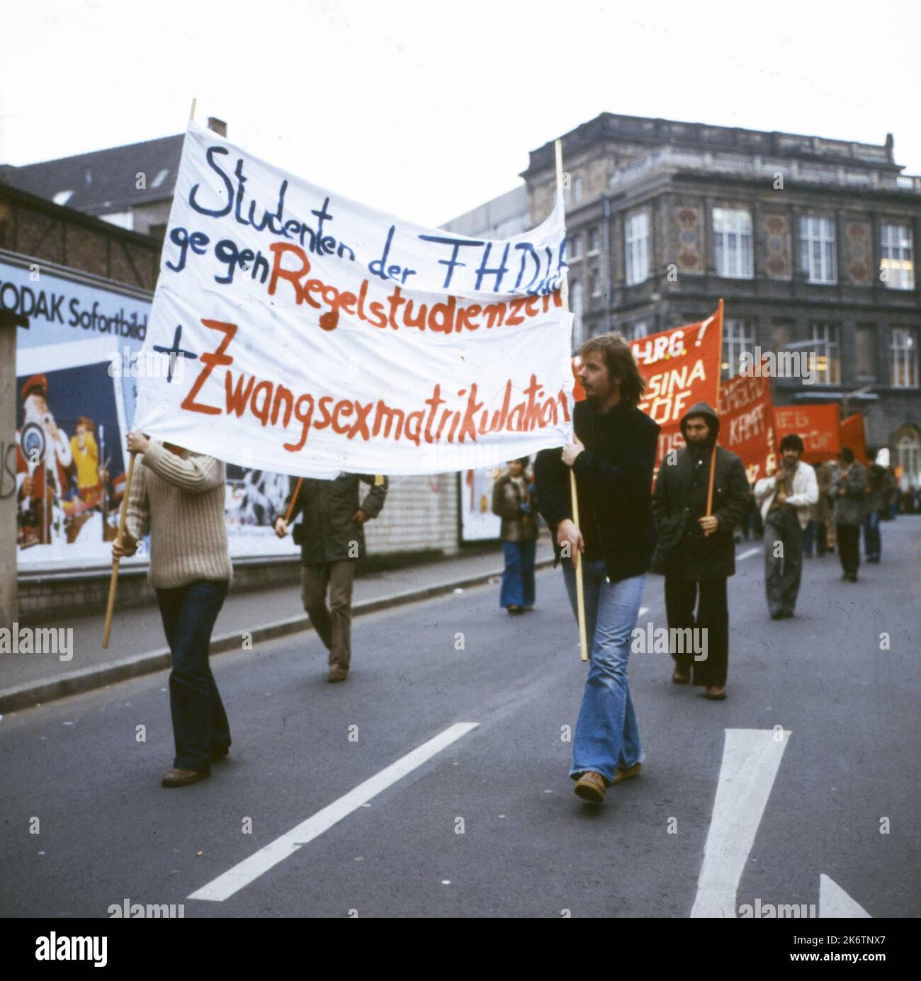 Ruhr area. Student protest. 80s Stock Photo - Alamy