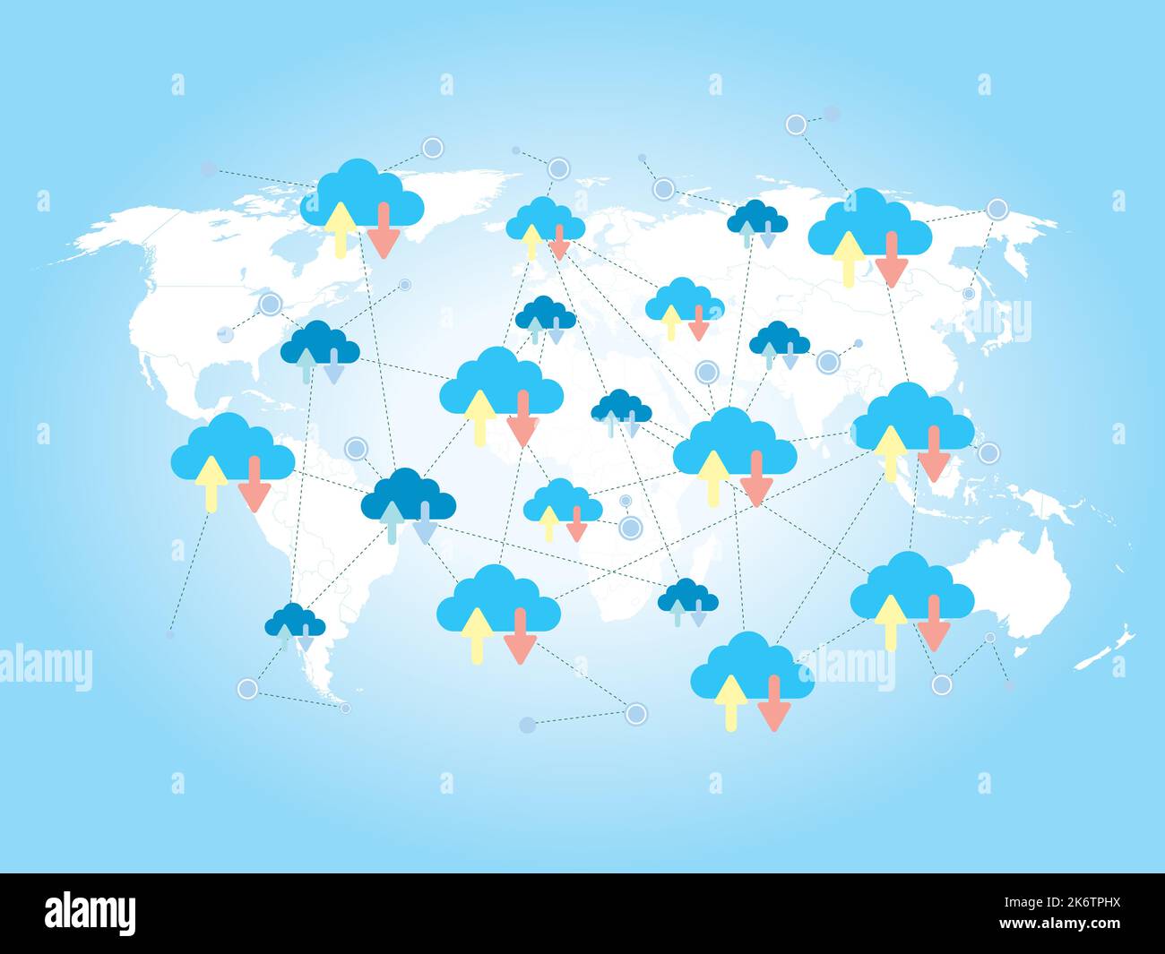 Cloud computing concept, database connection, server database. Drawing ... Cloud computing concept, database connection, server database. Drawing ...