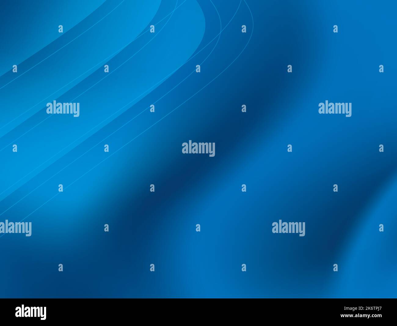 Blurred bright blue abstract background with geometric shapes in curves ...