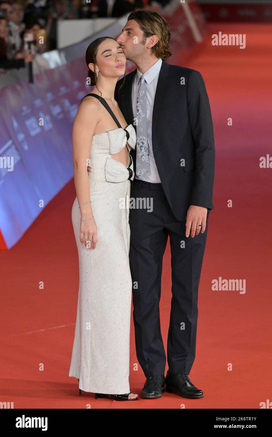 Matilda De Angelis (l) and Pietro Castellitto (r) attend the red carpet ...