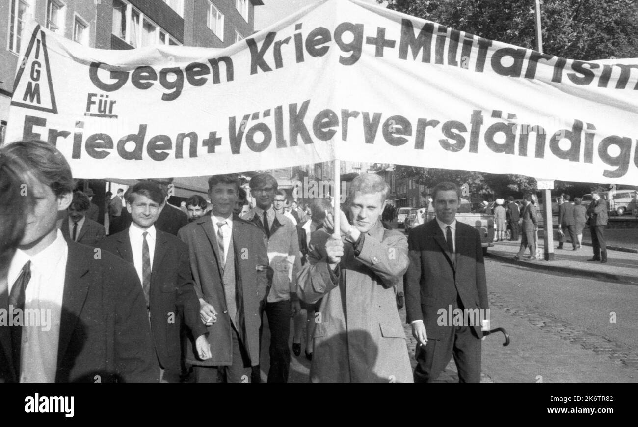 The Anti-War Day is 1 September, here in Aachen in 1965, celebrated by ...