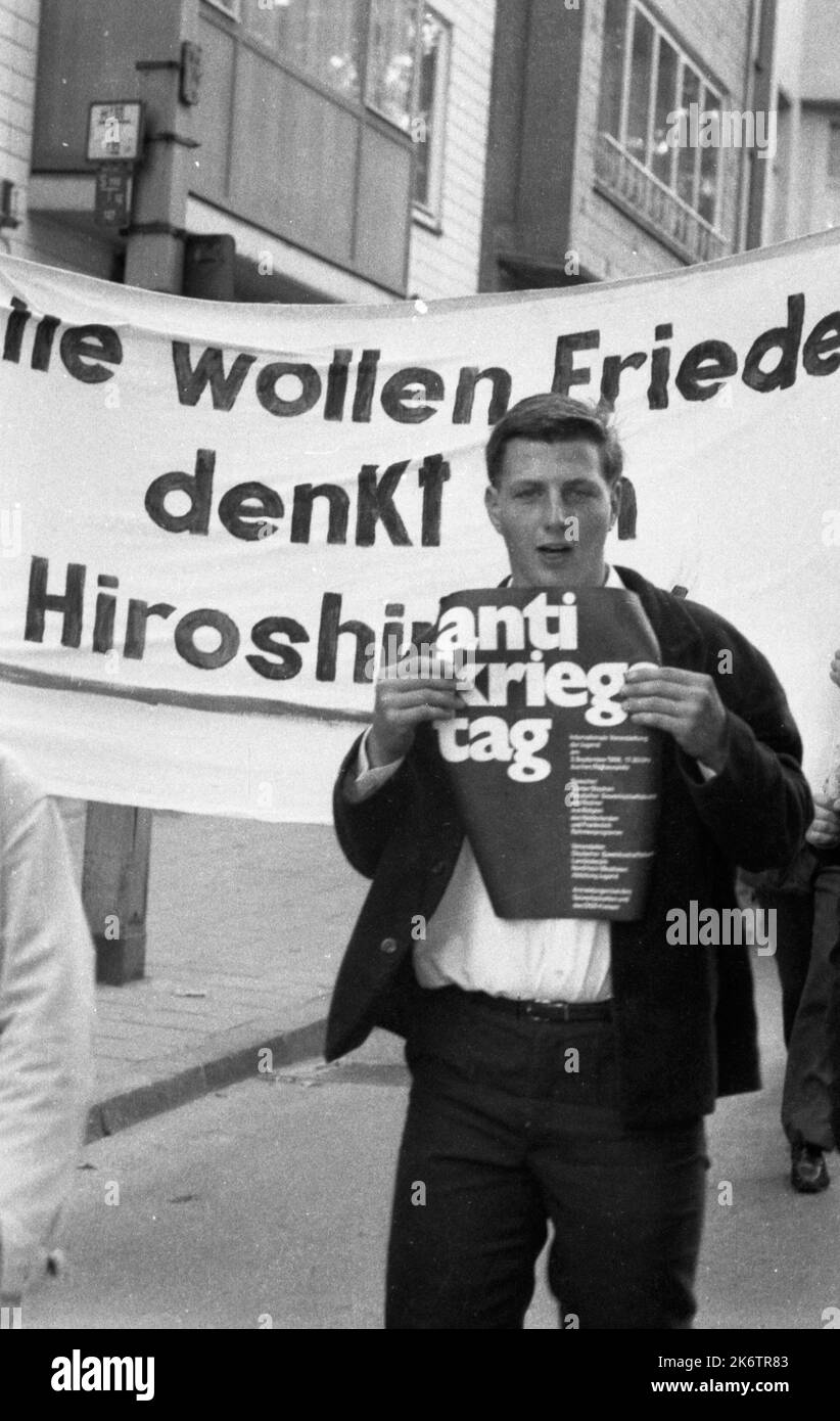 The Anti-War Day is 1 September, here in Aachen in 1965, celebrated by ...
