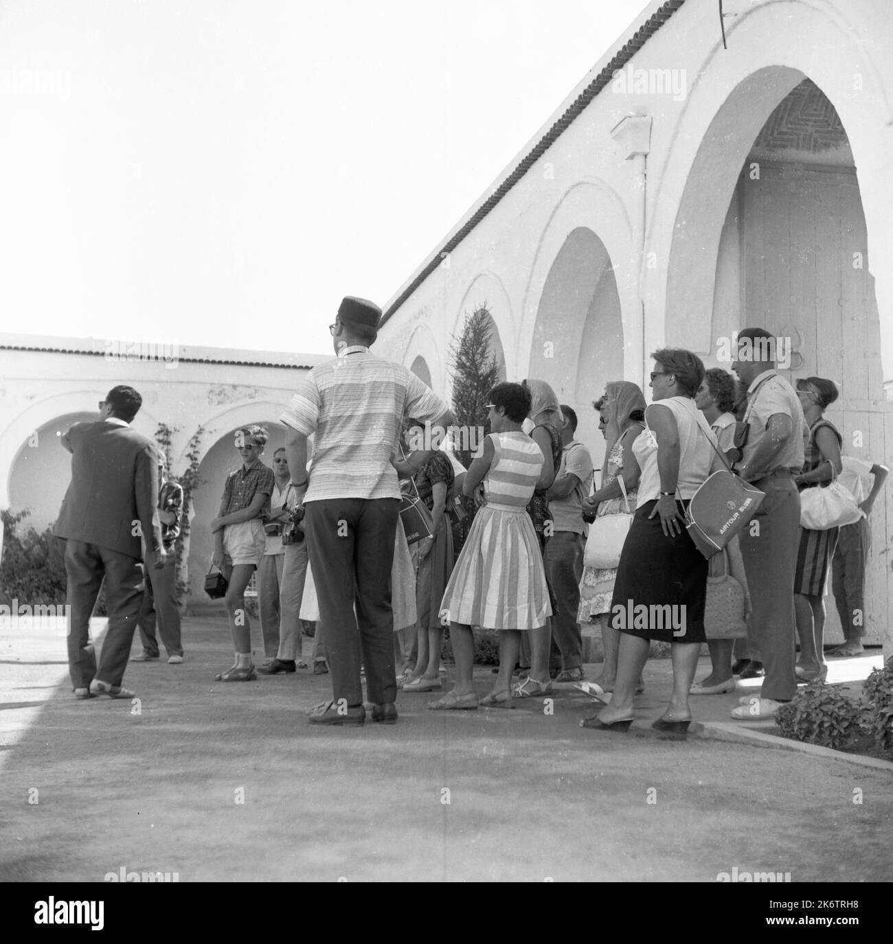 Tourism was in its infancy, as here in 1961. German tourist group, TUN ...