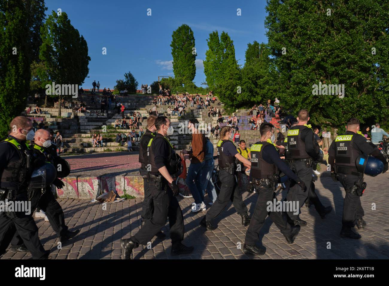 Germany, Berlin, 24. 05. 2021, Mauerpark, Amphitheatre, Corona deniers ...