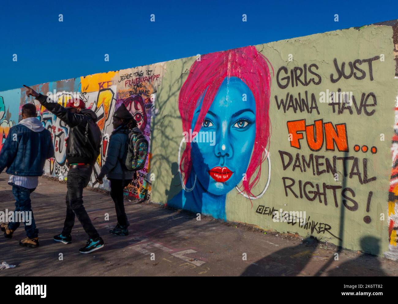 Germany, Berlin, 09. 032021, Mauerpark, graffiti wall, by graffiti ...