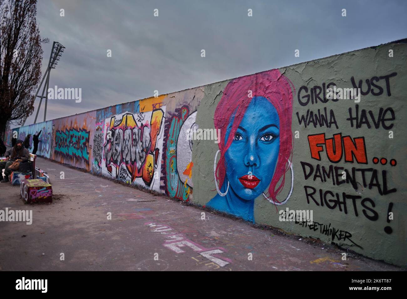 Germany, Berlin, 07. 032021, Sunday afternoon in Mauerpark ...