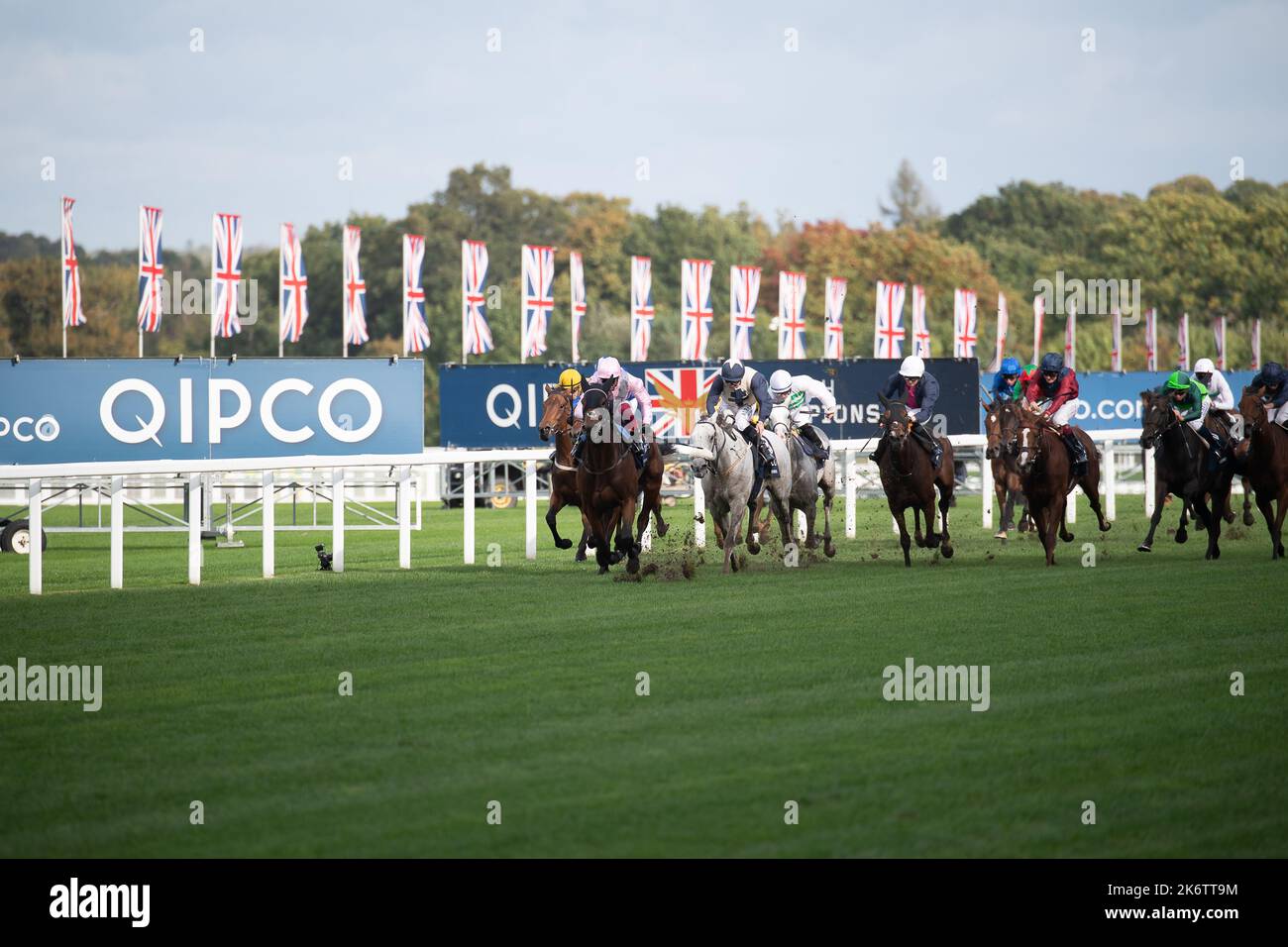 Ascot, Berkshire, UK. 15th October, 2022. Horse Emily Upjohn ridden by ...
