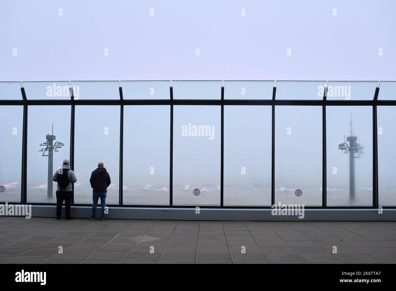 Germany, Berlin, 25. 11. 2020, BER, visitors' terrace, Terminal 1 ...