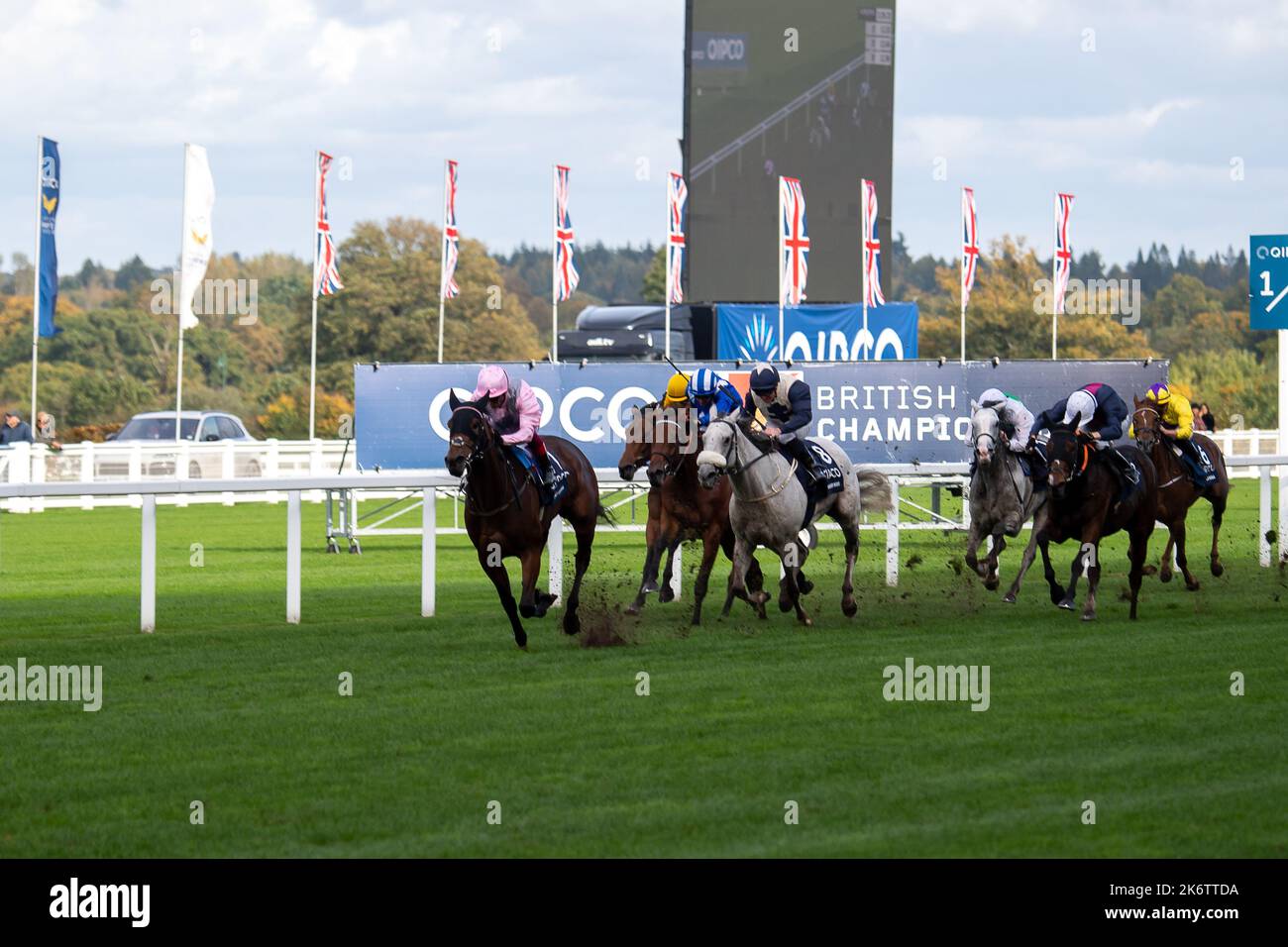 Ascot, Berkshire, UK. 15th October, 2022. Horse Emily Upjohn ridden by ...