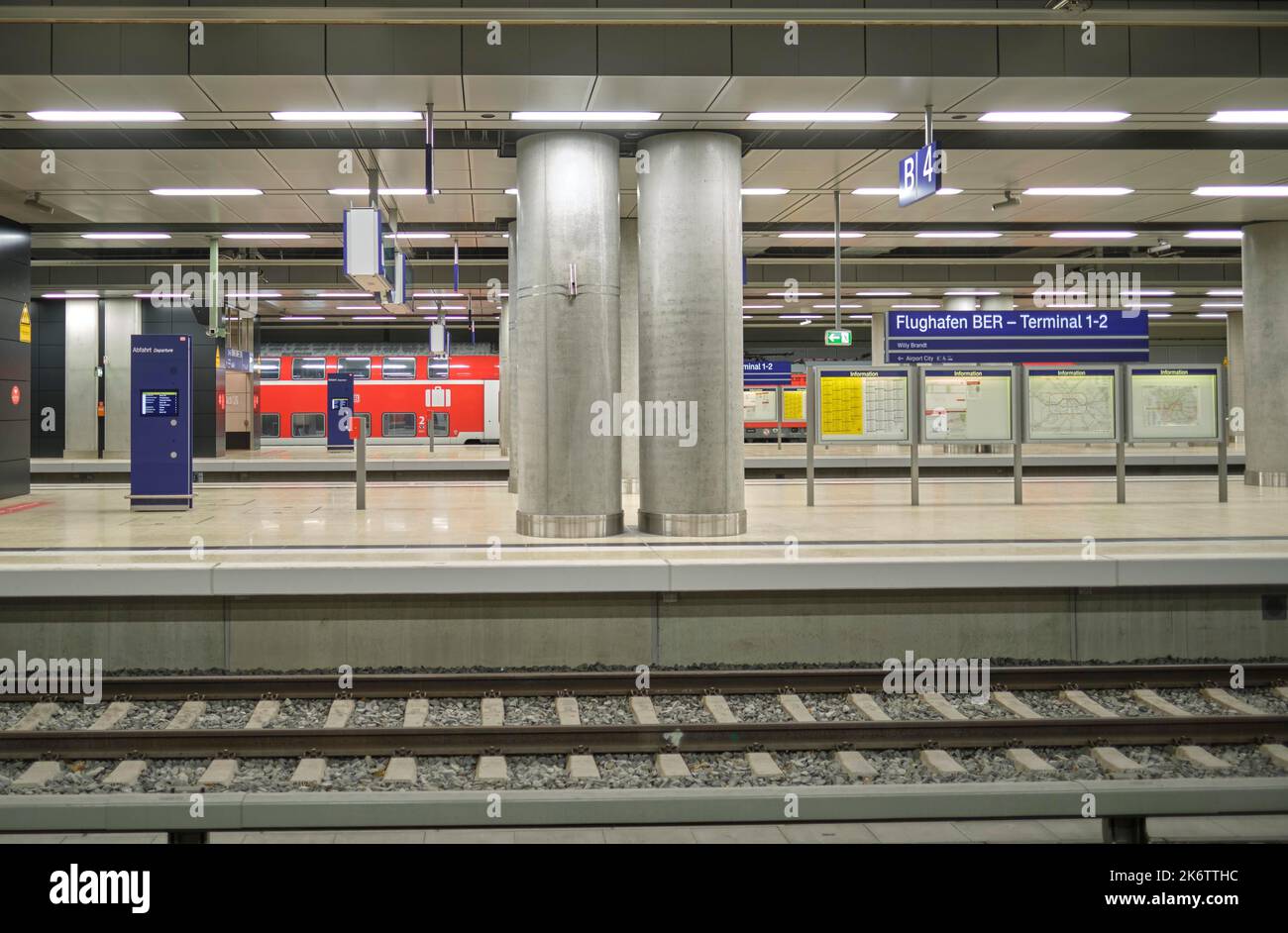 Germany, Berlin, 25. 11. 2020, BER, underground station, to terminals 1 ...