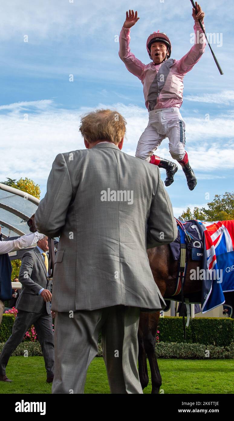 Ascot, Berkshire, UK. 15th October, 2022. Horse Emily Upjohn ridden by ...