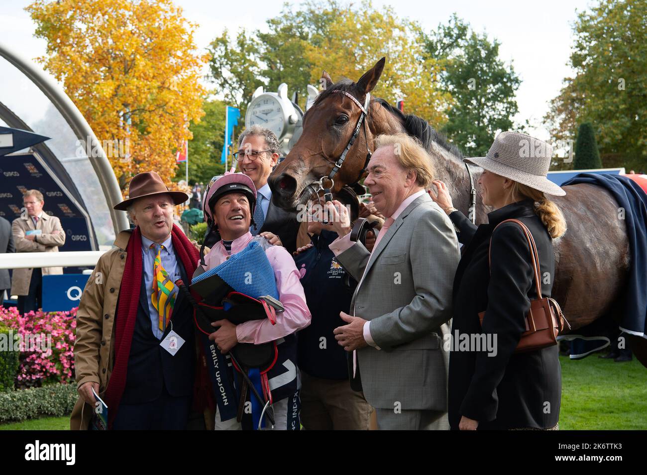 Ascot, Berkshire, UK. 15th October, 2022. Horse Emily Upjohn ridden by ...