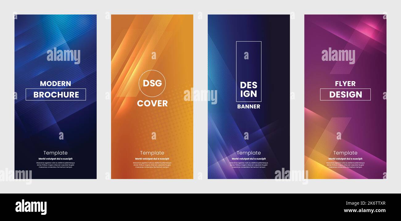 Brochure cover template design, modern abstract covers set. Colorful ...