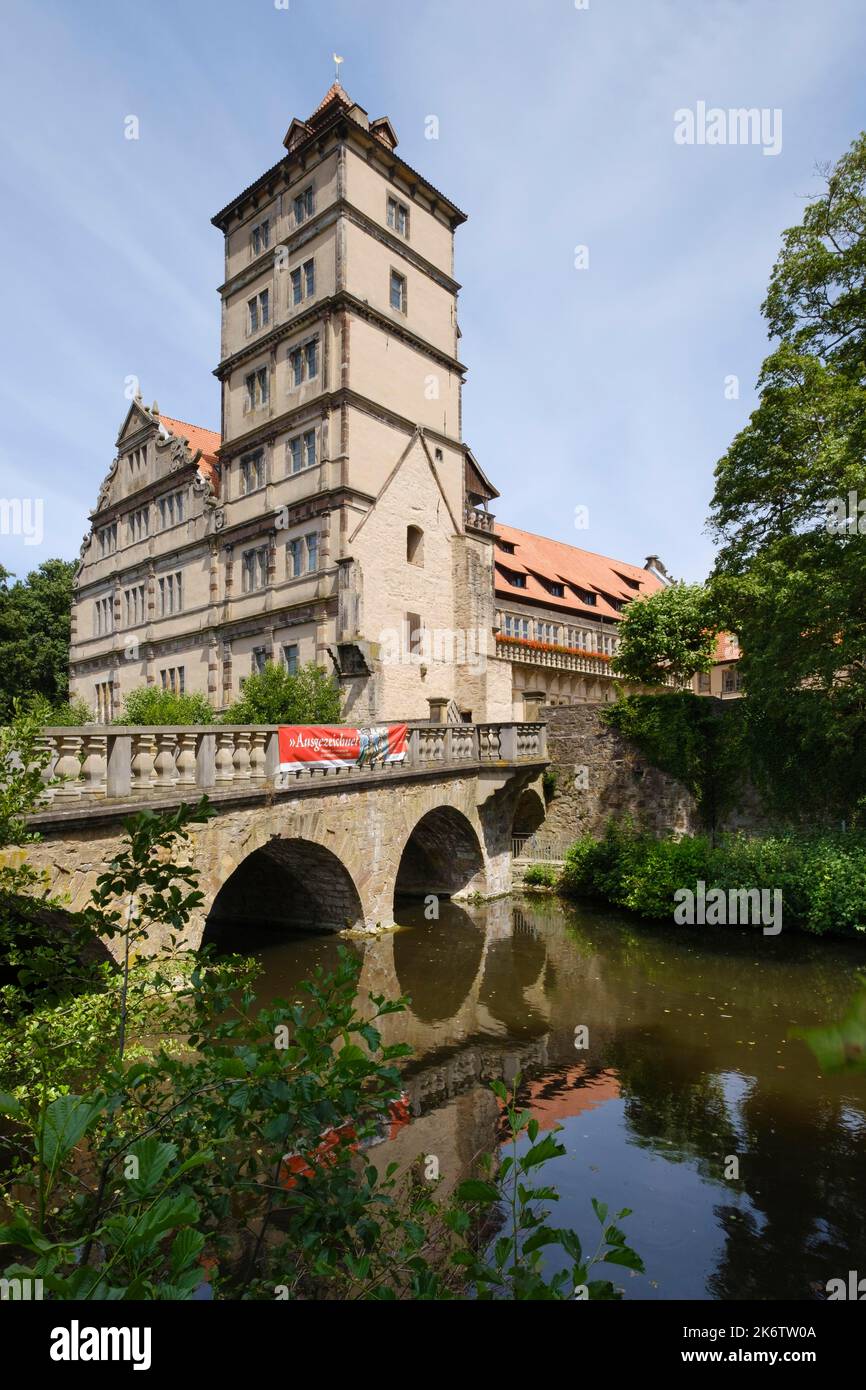 Brake Castle, moated castle, Weser Renaissance Museum, Lemgo, East ...