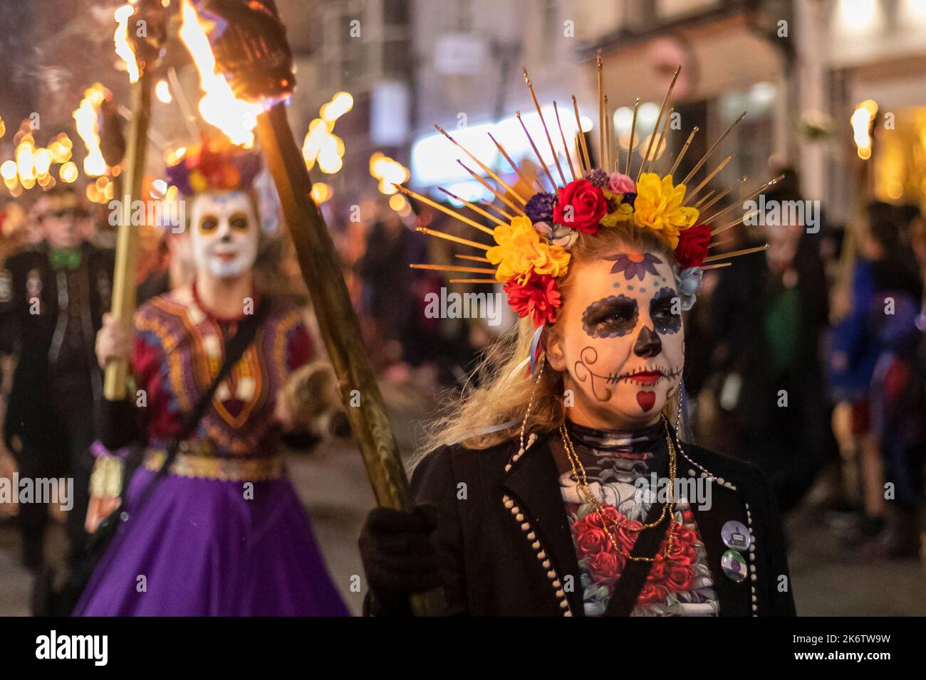 Hailsham, UK. 15th Oct 2022. Hailsham town holds its annual bonfire ...