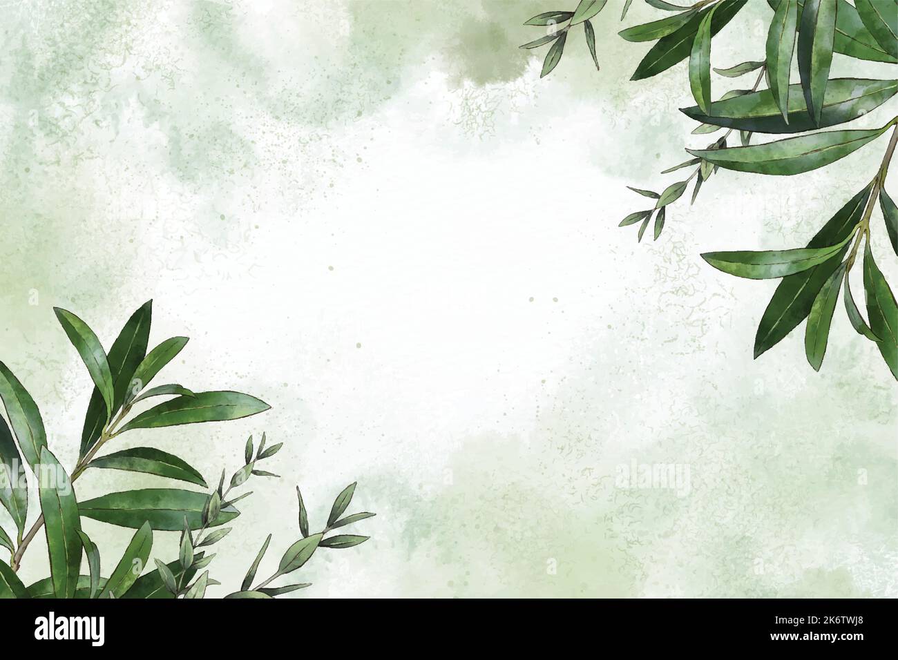 hand painted watercolor nature background vector design illustration ...