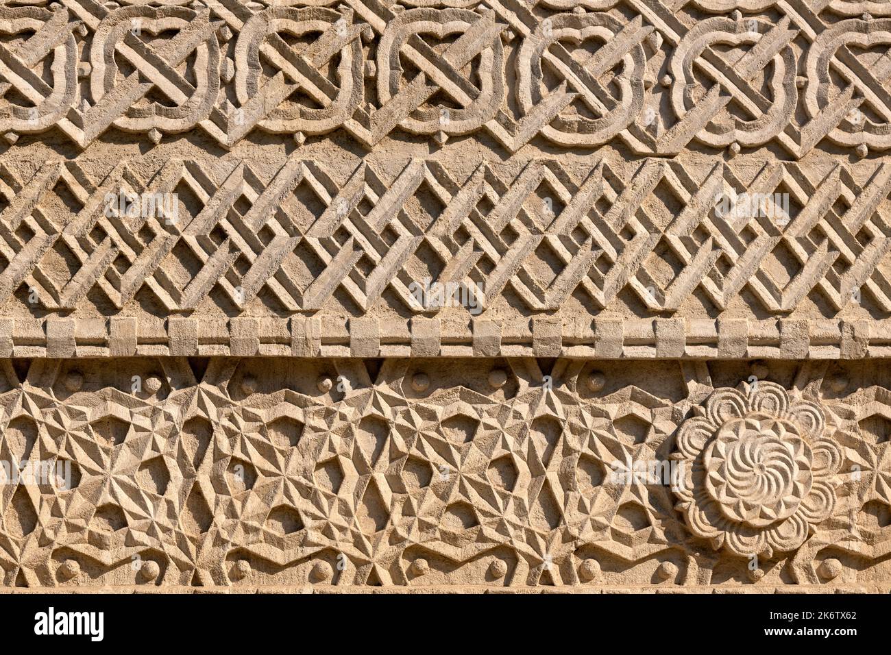 Architecture details of stone carving at Three Holy Hierarchs Church in ...