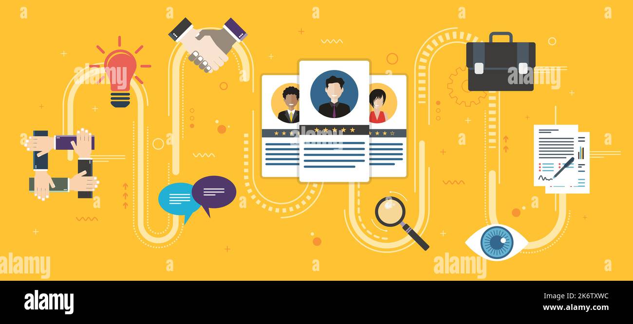 Recruitment and selection of people qualified for employment. Hiring ...