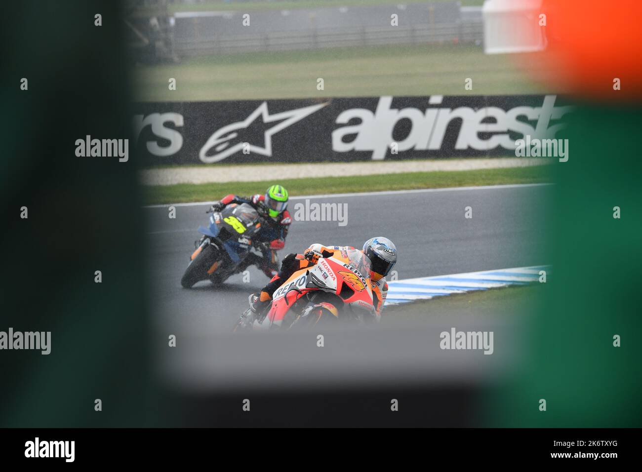 Melbourne, Australia. 16th Oct, 2022. Pol Espargaro during damp ...