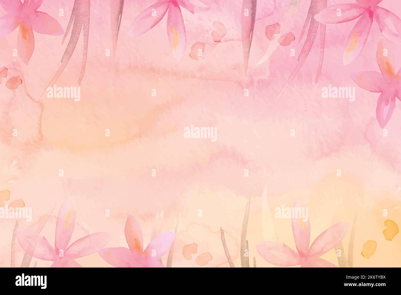 hand painted watercolor nature background vector design illustration ...