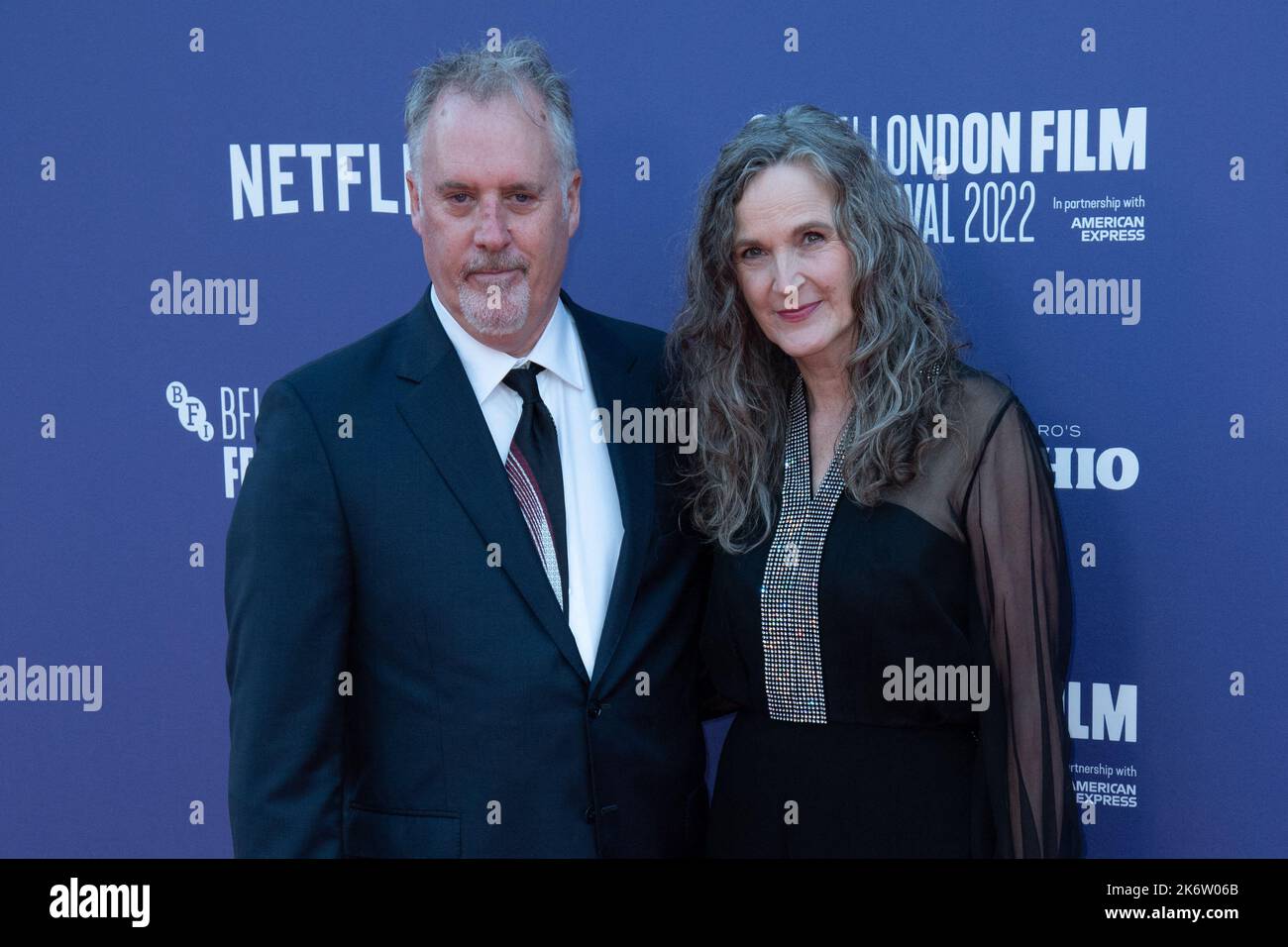 Mark Gustafson and wife attending the Guillermo Del Toro's Pinocchio ...
