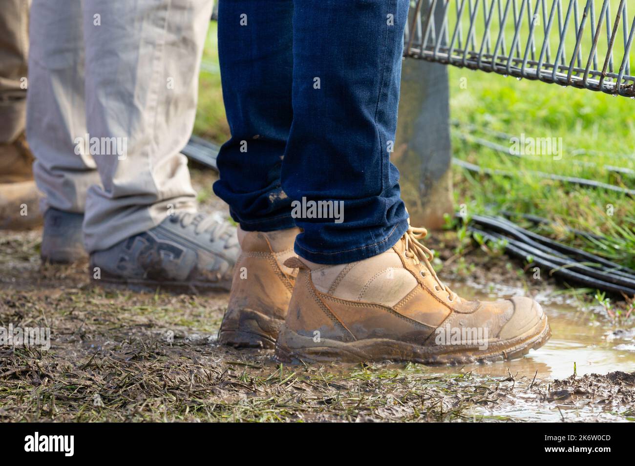 Phillip Island, Australia, 16 October, 2022. Fans brave the mud and ...