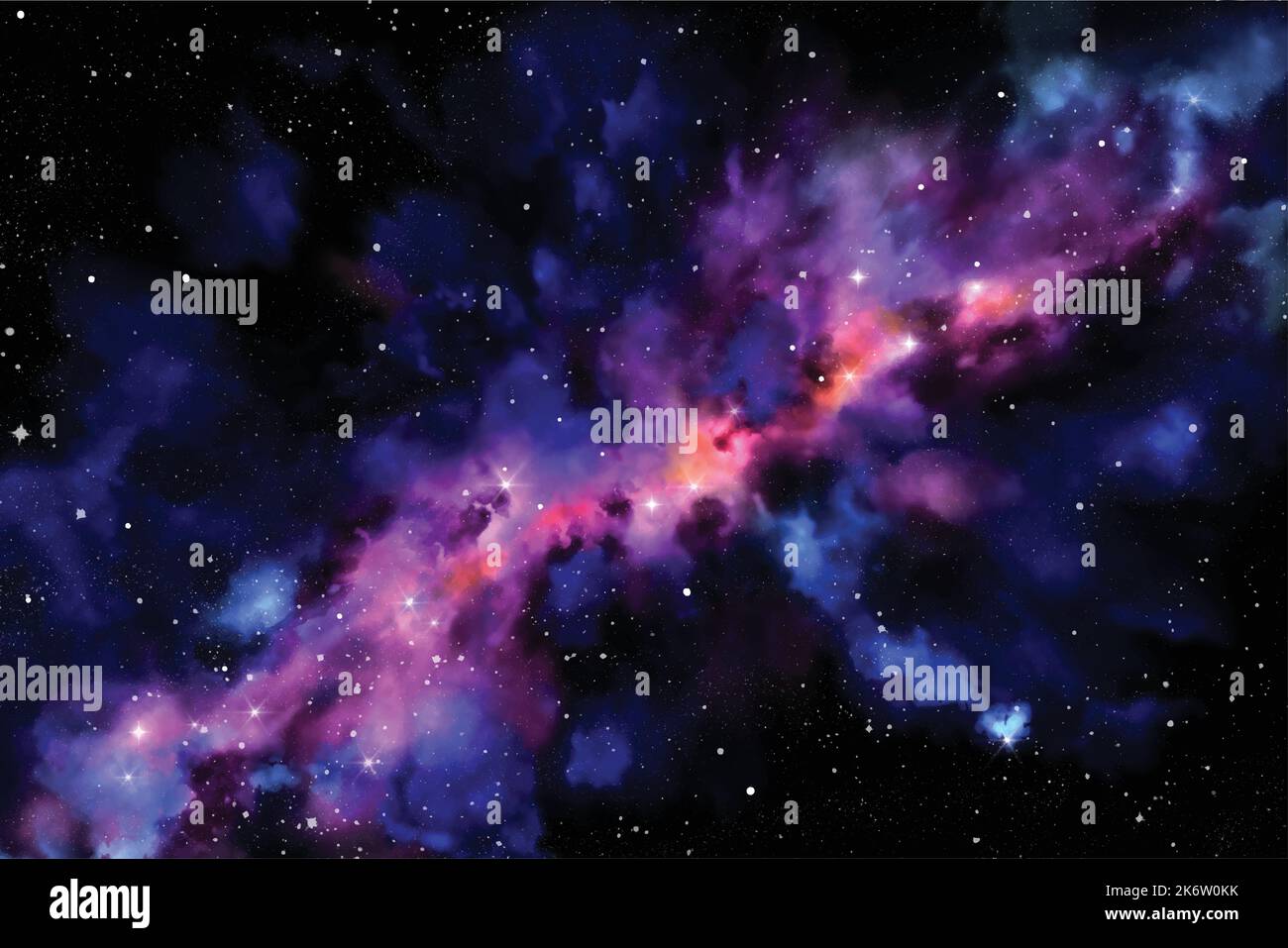 hand painted watercolor galaxy wallpaper background vector design ...