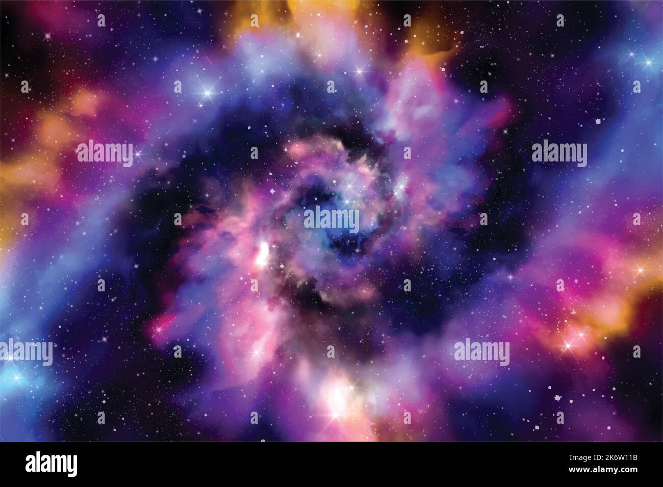 hand painted watercolor galaxy wallpaper background vector design ...