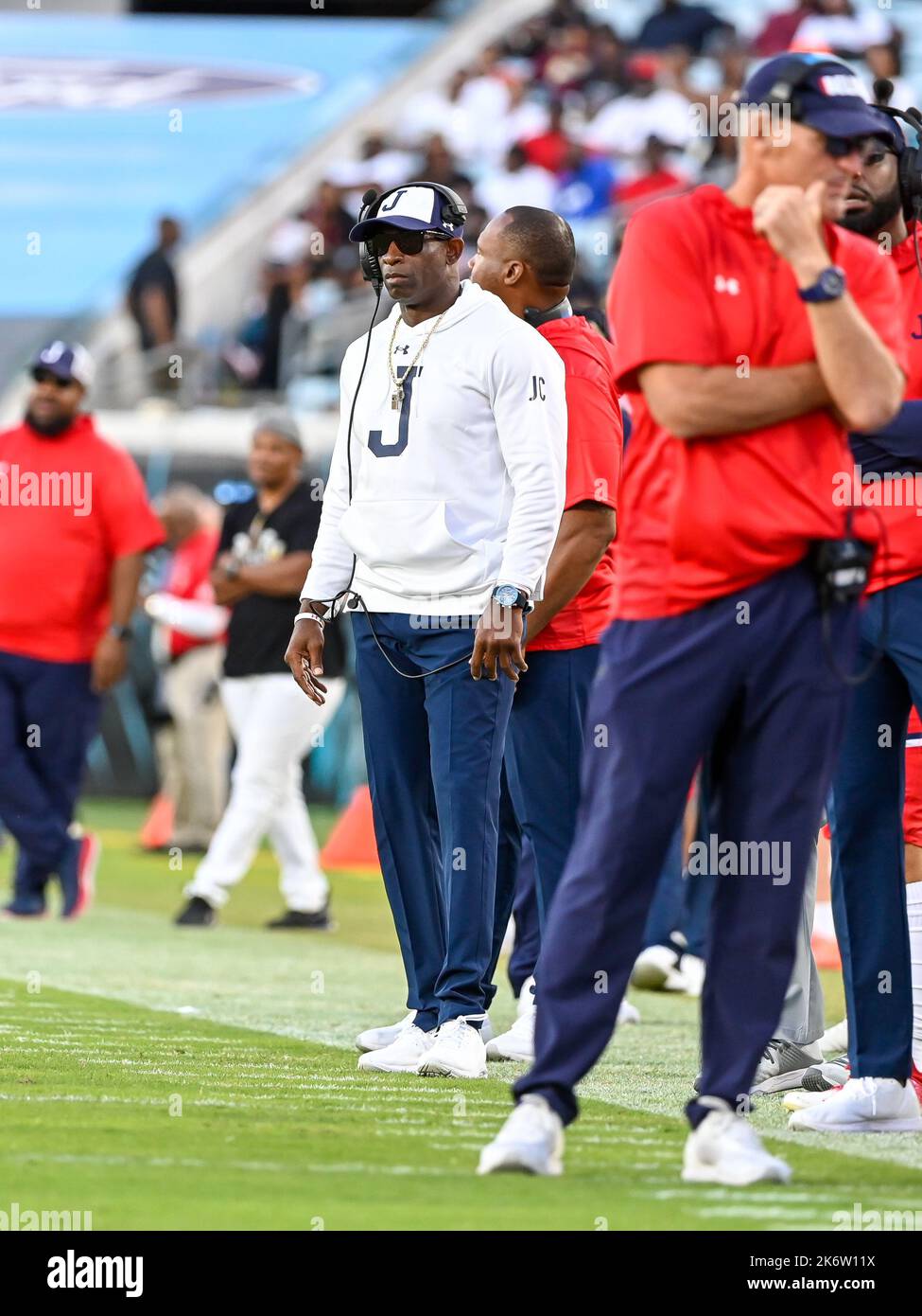 Jacksonville, FL, USA. 15th Oct, 2022. Jackson State Tigers head coach ...