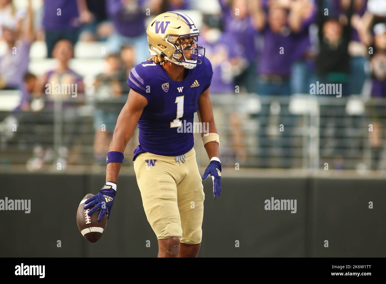 Seattle, WA, USA. 15th Oct, 2022. Washington Huskies wide receiver Rome ...