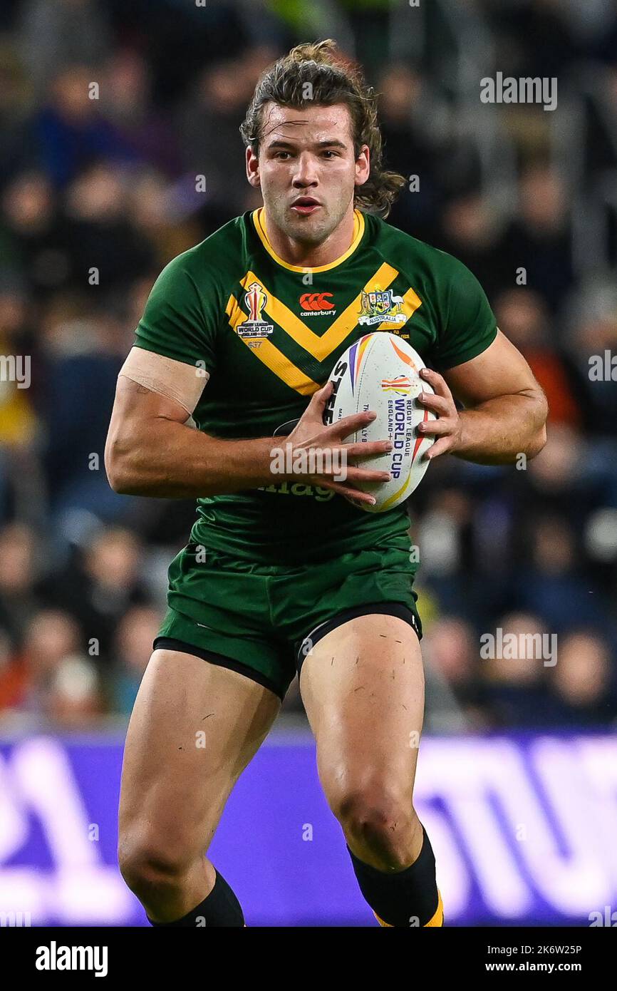 Patrick Carrigan of Australia in action during the Rugby League World ...