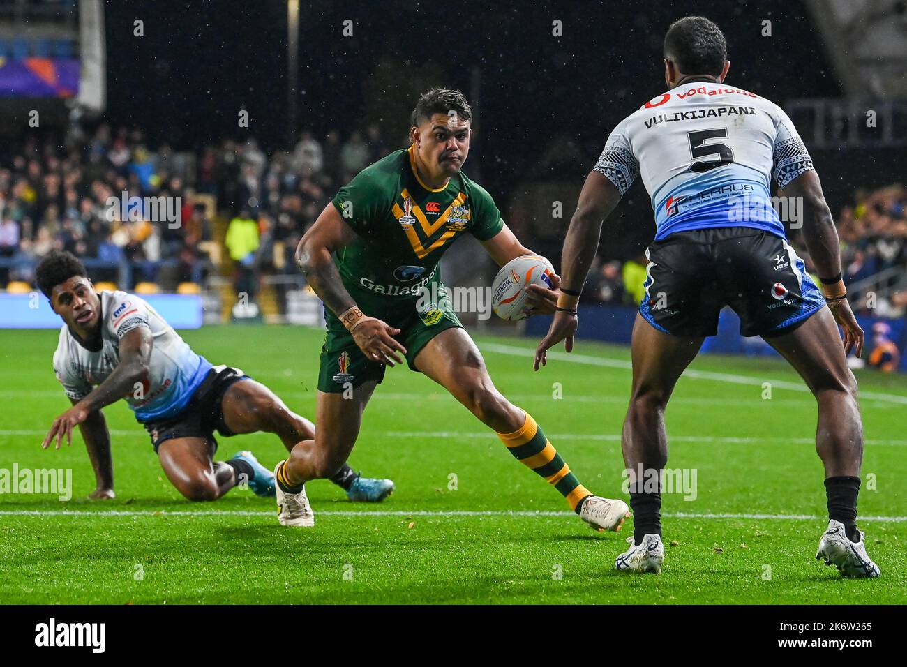 Latrell Mitchell of Australia in action during the Rugby League World ...