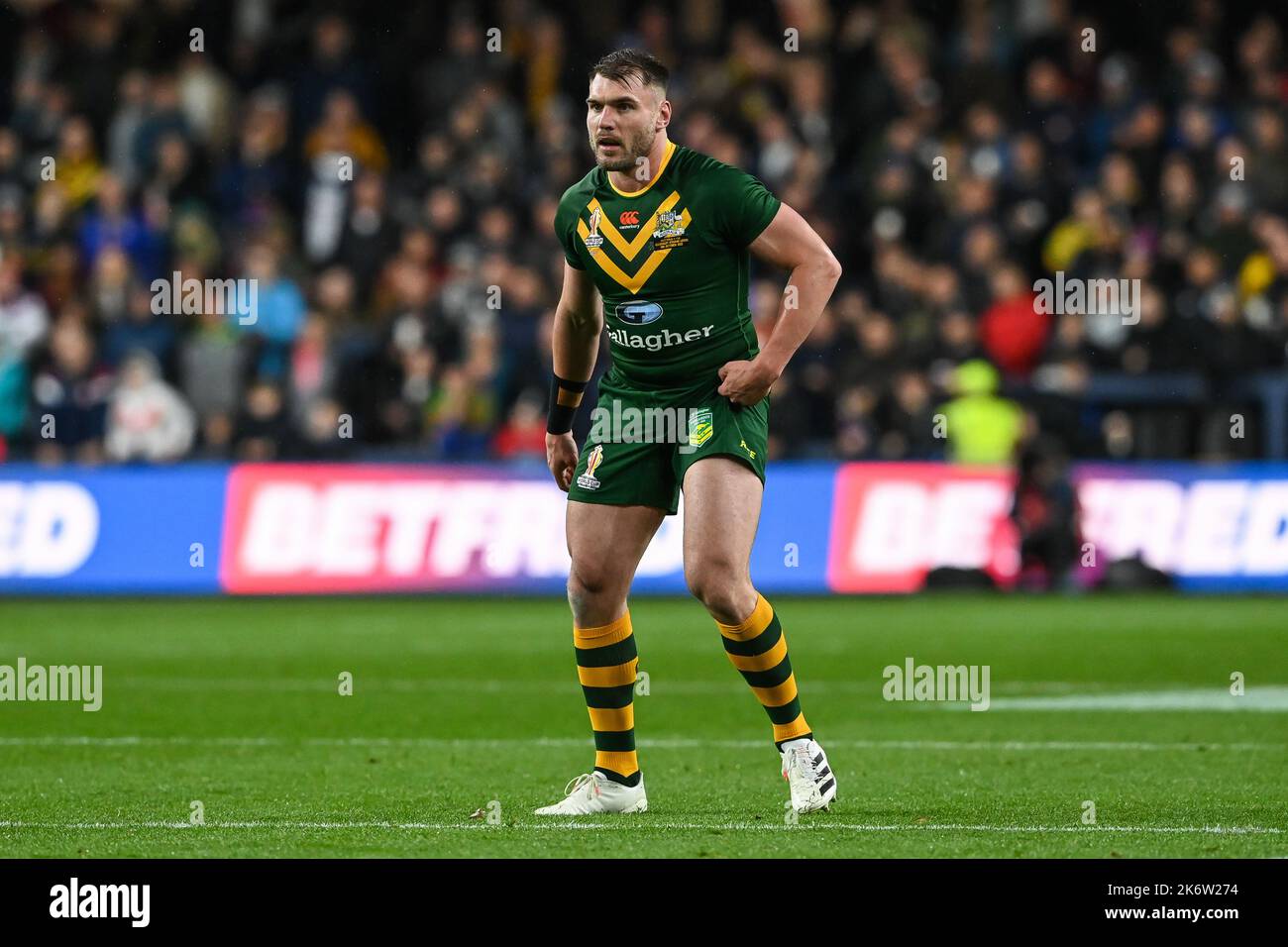 Angus Crichton of Australia during the Rugby League World Cup 2021 ...