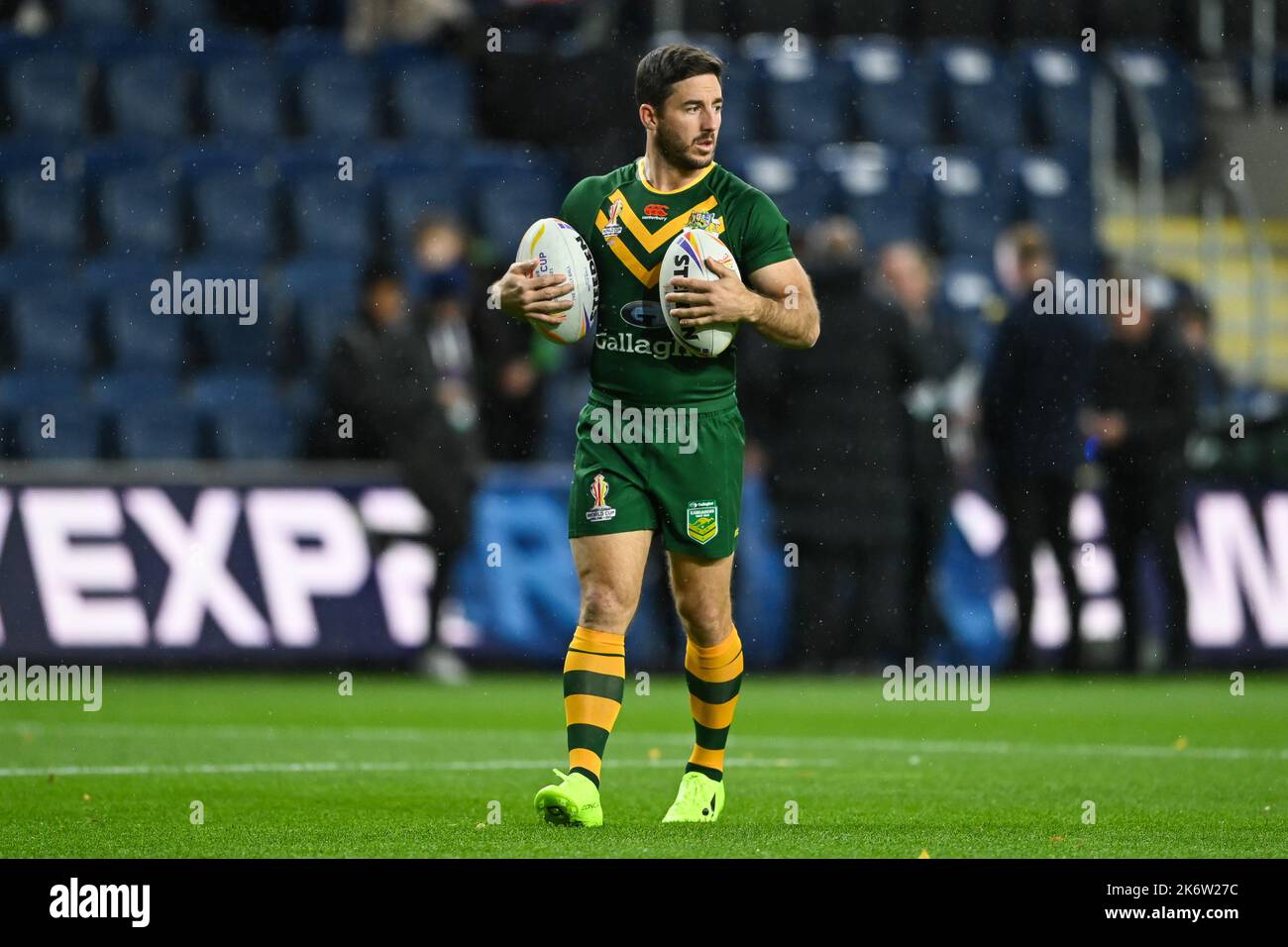 Ben Hunt of Australia during pre match warm up ahead of the Rugby ...