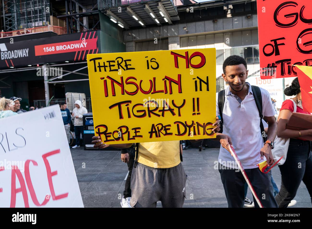 Activists staged rally against Ethiopia war in Tigray on Times Square ...