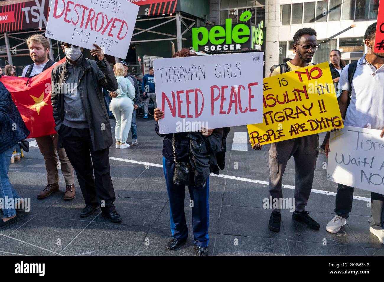 Activists staged rally against Ethiopia war in Tigray on Times Square ...