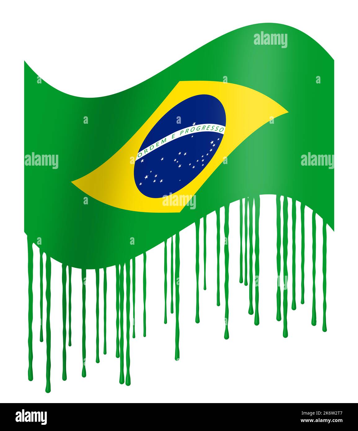 illustration painted and dripping flag Stock Photo - Alamy