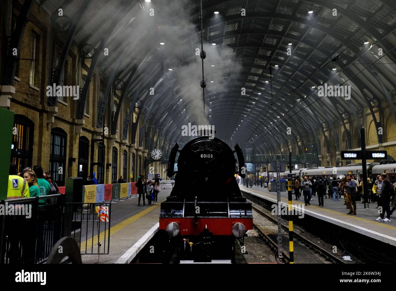 London, UK, 15th October, 2022. The Flying Scotsman visits King's Cross station to mark 170 ...