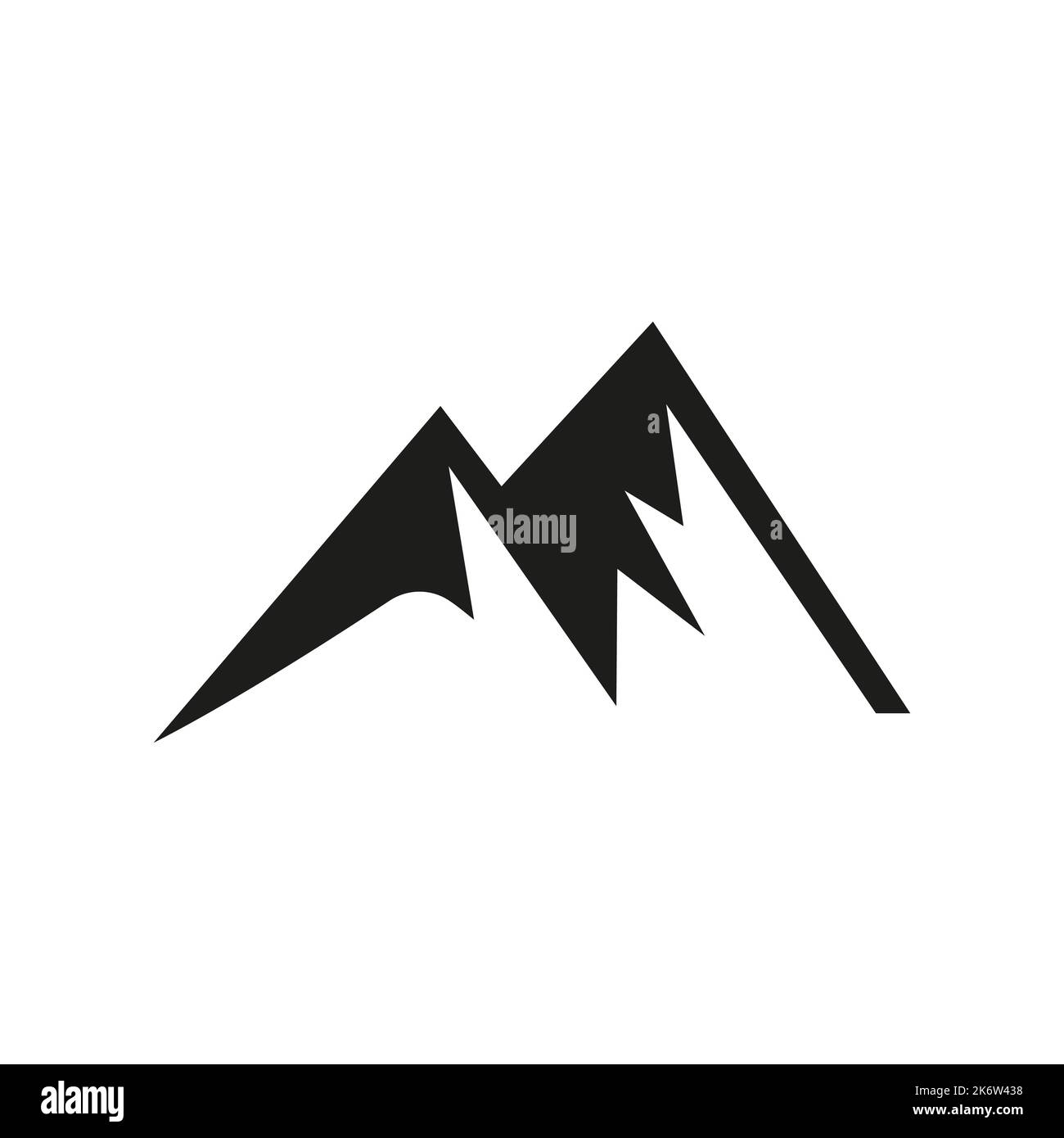 Mount Icon Vector Sign. Mountain Nature Landscape Logo Combine With ...