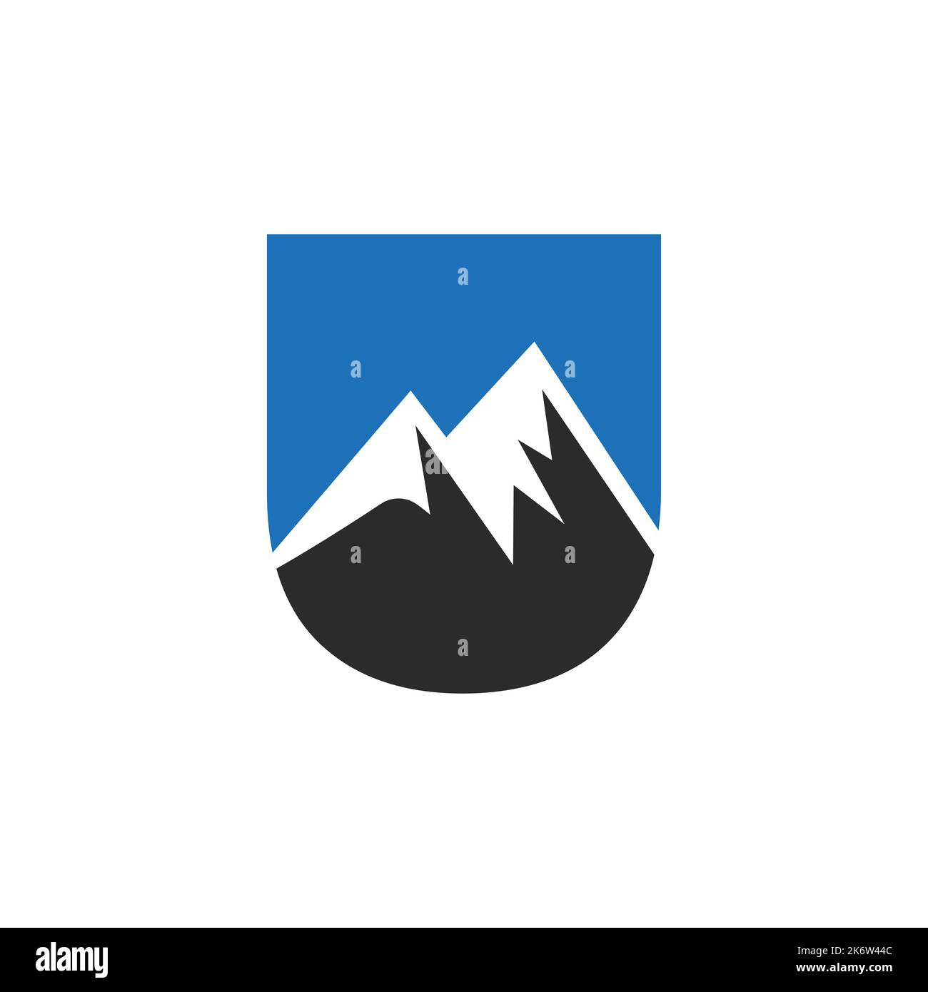 Letter U Mount Logo Vector Sign. Mountain Nature Landscape Logo Combine ...
