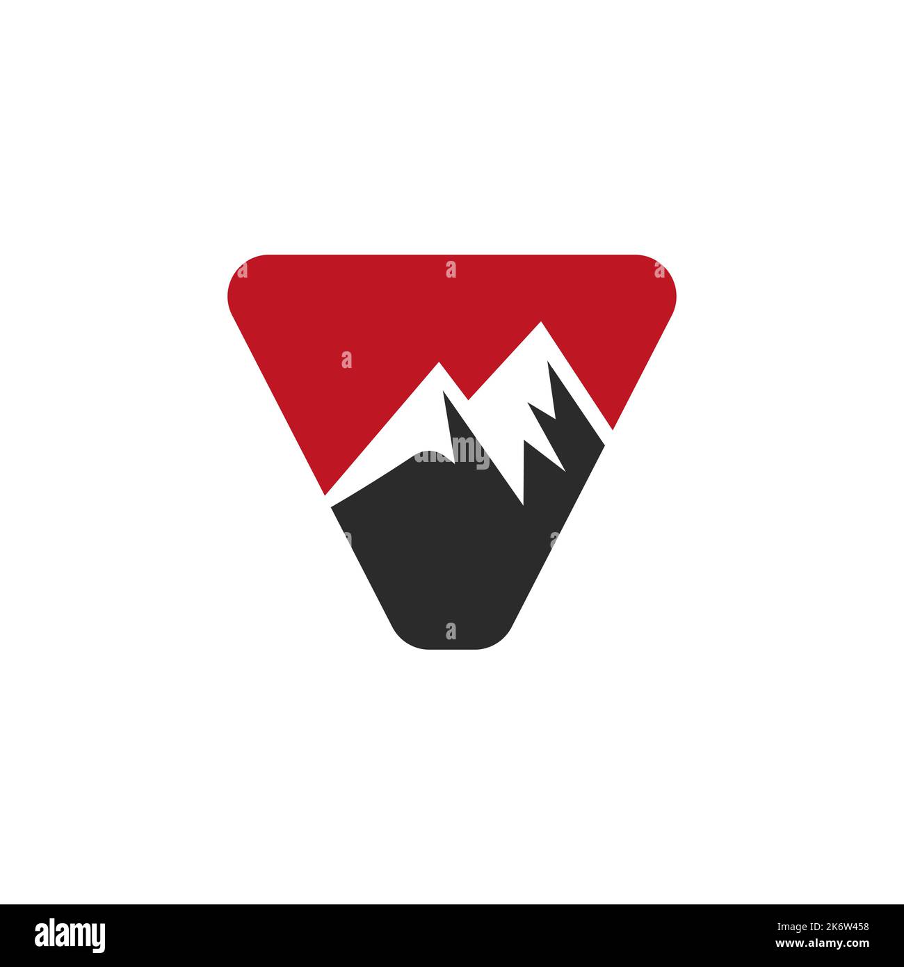 Letter V Mount Logo Vector Sign. Mountain Nature Landscape Logo Combine ...