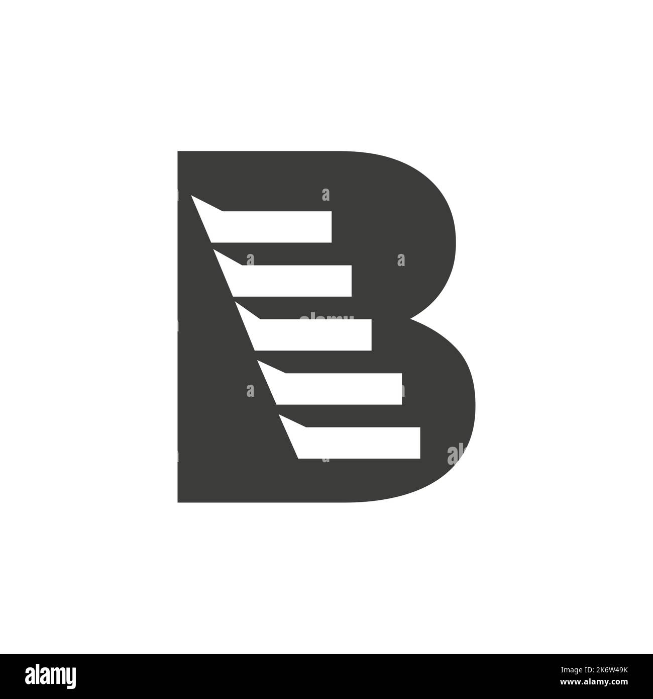 Initial Letter B Stair Logo. Step Logo Symbol Alphabet Based Vector ...